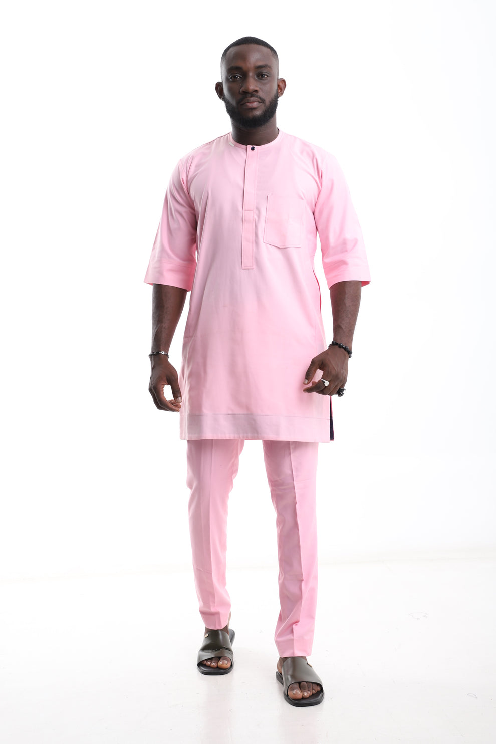 Classic Pink Senator Wear – Premium Men’s Traditional Outfit – King Kaftan